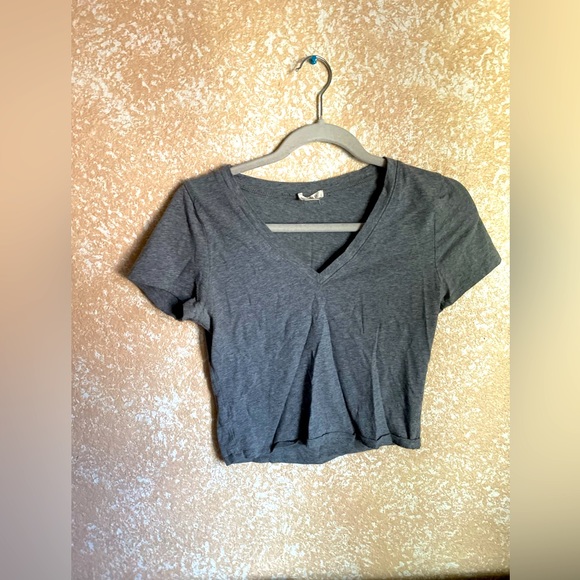 Tops | Gray Crop Top | Poshmark